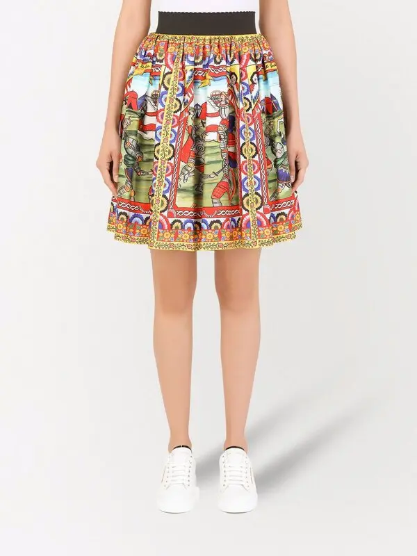 Dolce & Gabbana Graphic-print A-line Skirt