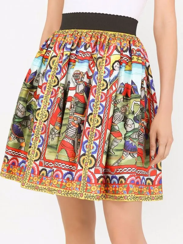 Dolce & Gabbana Graphic-print A-line Skirt