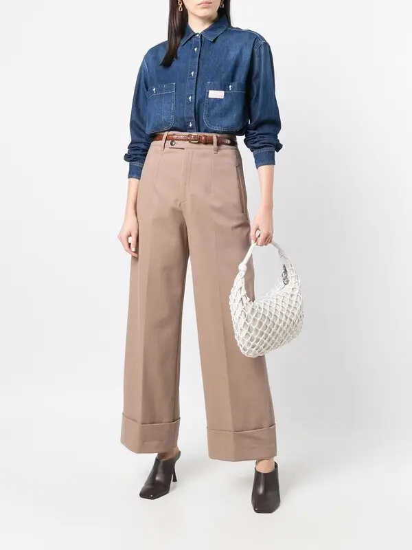 Closed X Leandra Medine Cohen Logo-patch Denim Shirt