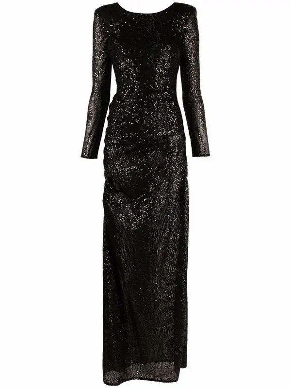 Elisabetta Franchi Sequined Slit Back Grown