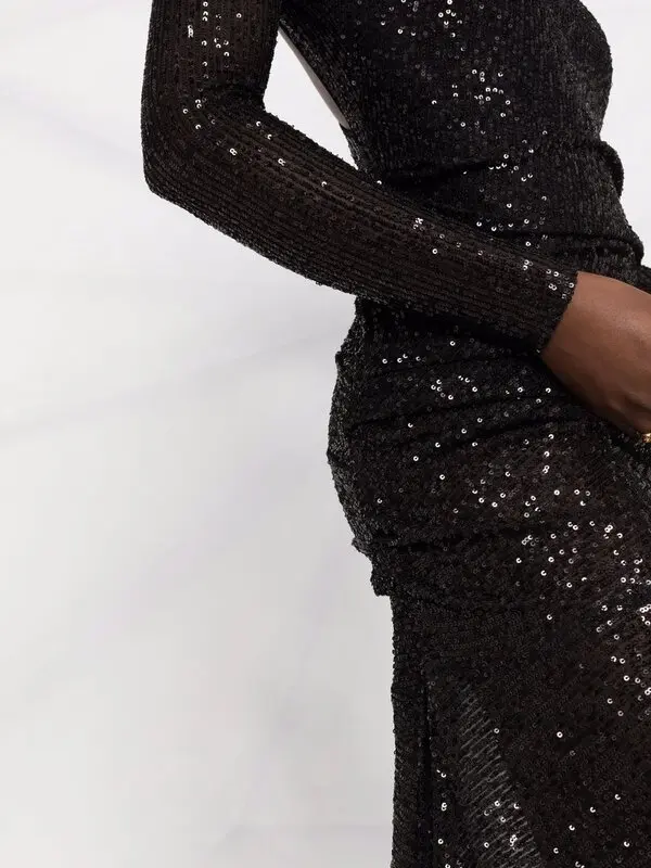 Elisabetta Franchi Sequined Slit Back Grown