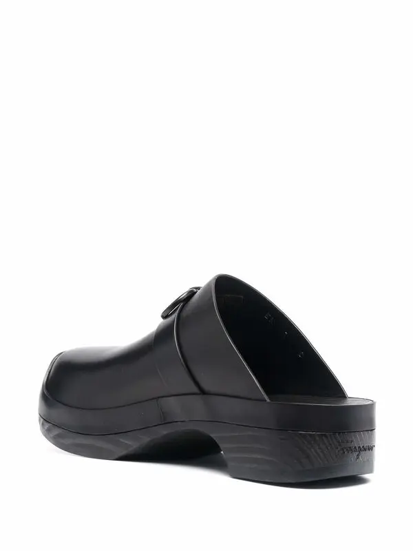 FERRAGAMO Gancini Clogs - Black