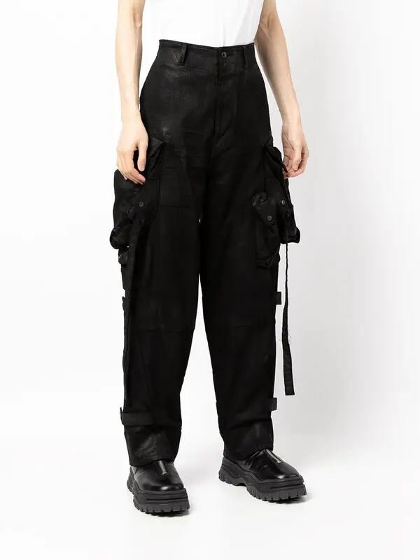Julius Gas Mask Coated Cargo Pants In Black - 51% Off | Editorialist