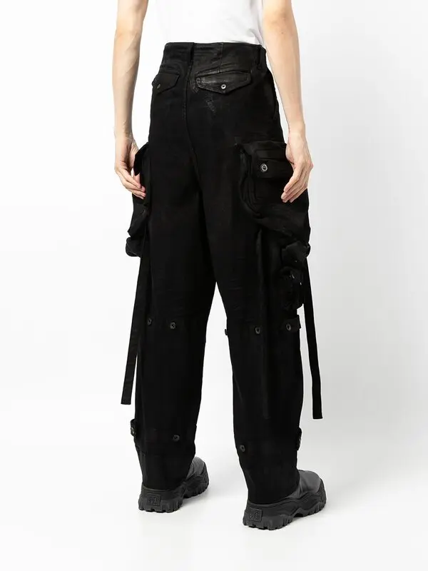 Julius Gas Mask Coated Cargo Pants In Black - 51% Off | Editorialist