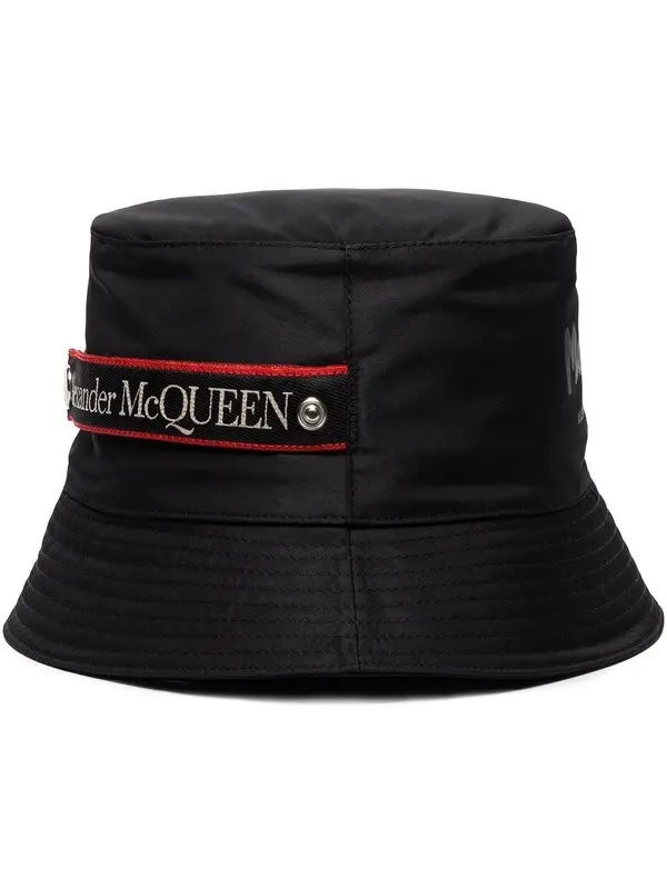 Alexander McQueen Graffiti Logo Bucket Hat - Black