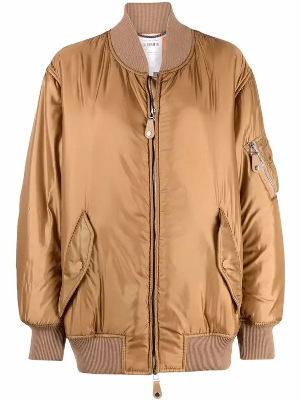 Stella McCartney Padded Bomber Jacket - Neutrals