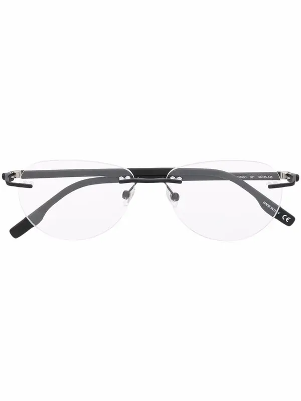 Montblanc Matte-effect Rimless Eyeglasses - Black