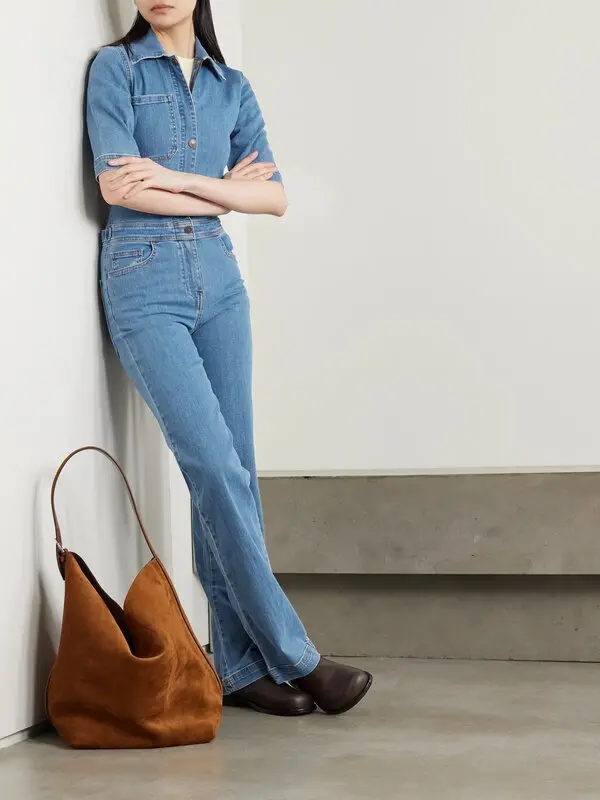 RIVET UTILITY Rowdy Stretch-denim Jumpsuit