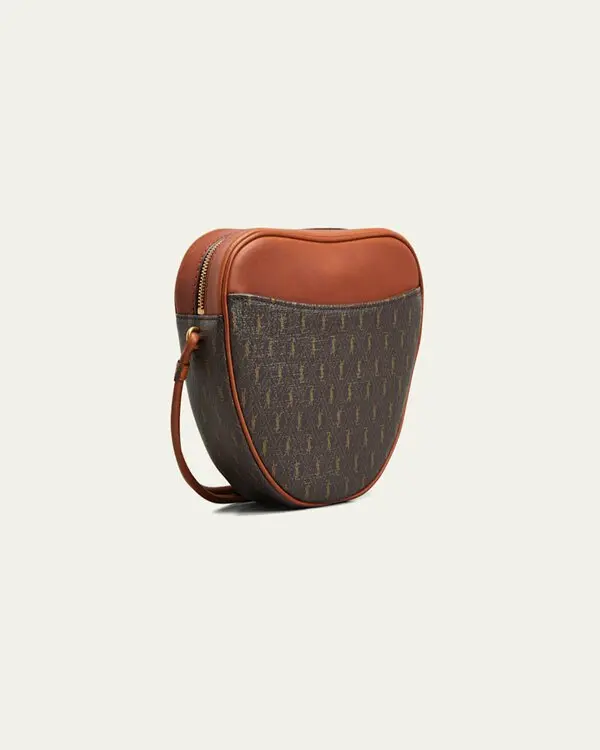 Saint Laurent Le Monogramme Heart Crossbody Bag Chocolate Multi