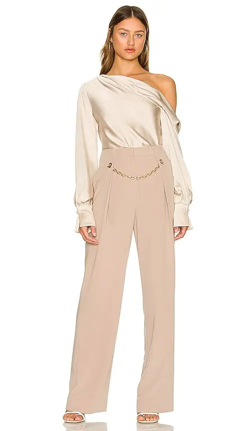 Simkhai Alice One Shoulder Top - Champagne