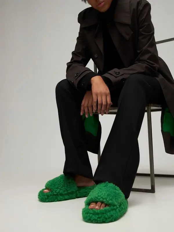 Bottega Veneta 35mm Resort Teddy Shearling Slide Sandal