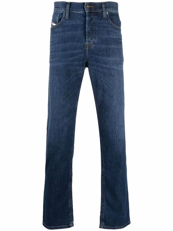 DIESEL® Whiskered Straight-leg Jeans