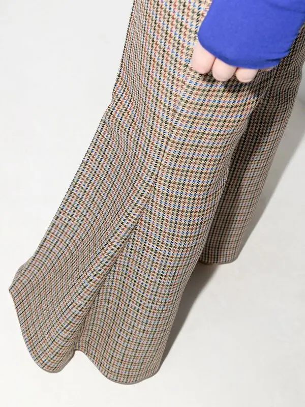 Stella McCartney Houndstooth Flared Trousers - Neutrals