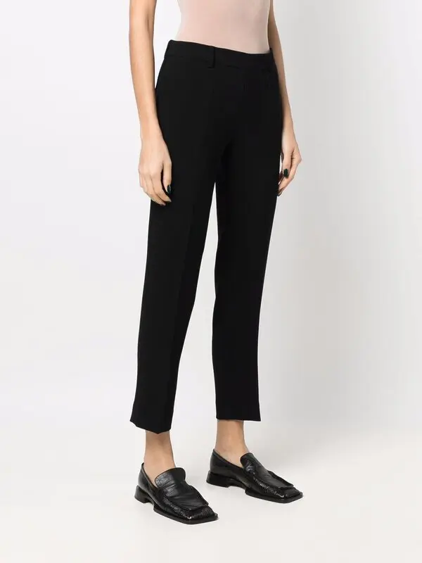 Alberto Biani Cropped Tailored Trousers - Black