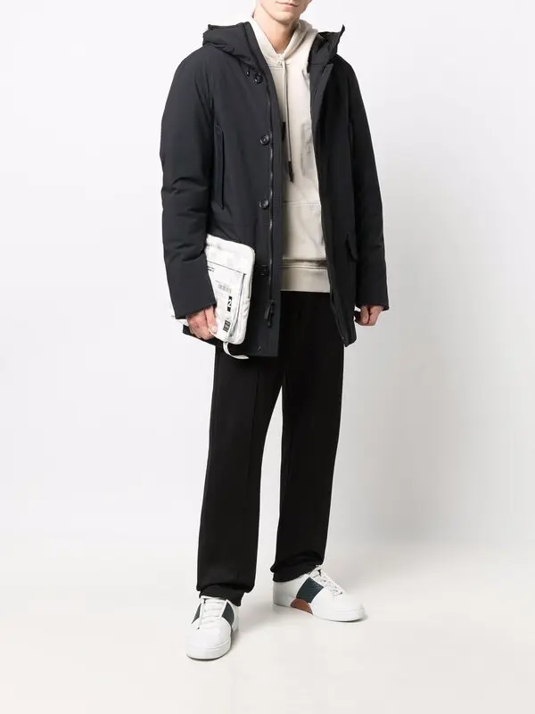 Woolrich Padded Down Parka Coat - Black