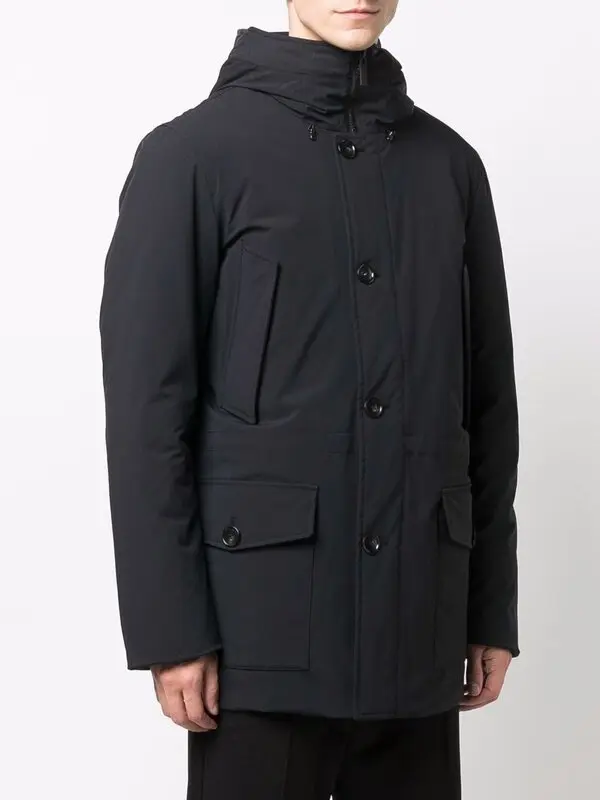 Woolrich Padded Down Parka Coat - Black