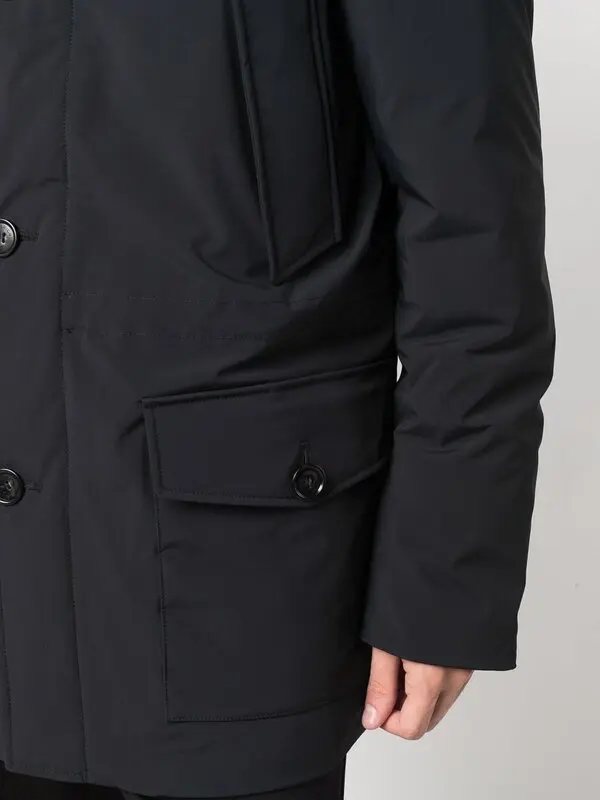 Woolrich Padded Down Parka Coat - Black