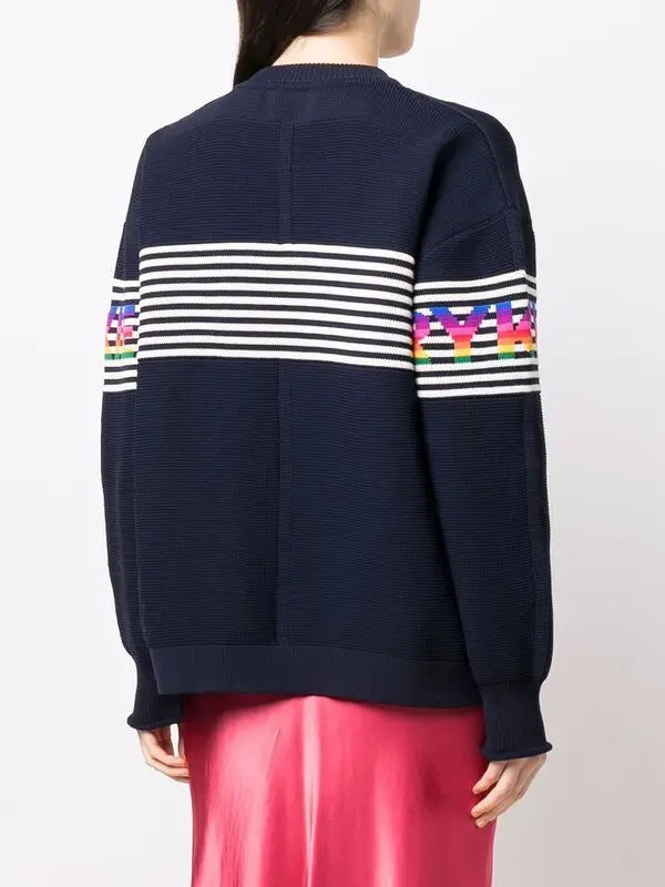 Sonia Rykiel Paris Striped Logo-knit Jumper