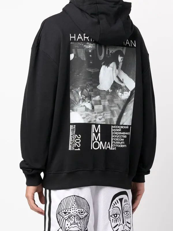 HACULLA. Red Light Slogan-print Hoodie - Black
