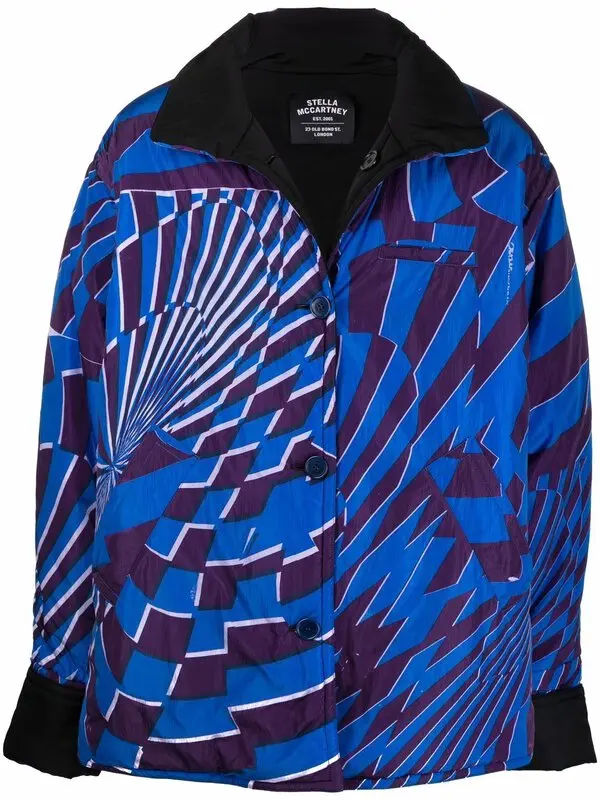 Stella McCartney Graphic-print Padded Jacket - Blue