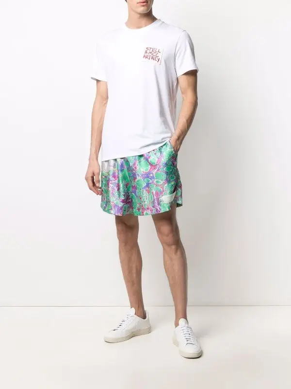 Stella McCartney X Ed Curtis Oil Swirl Shorts