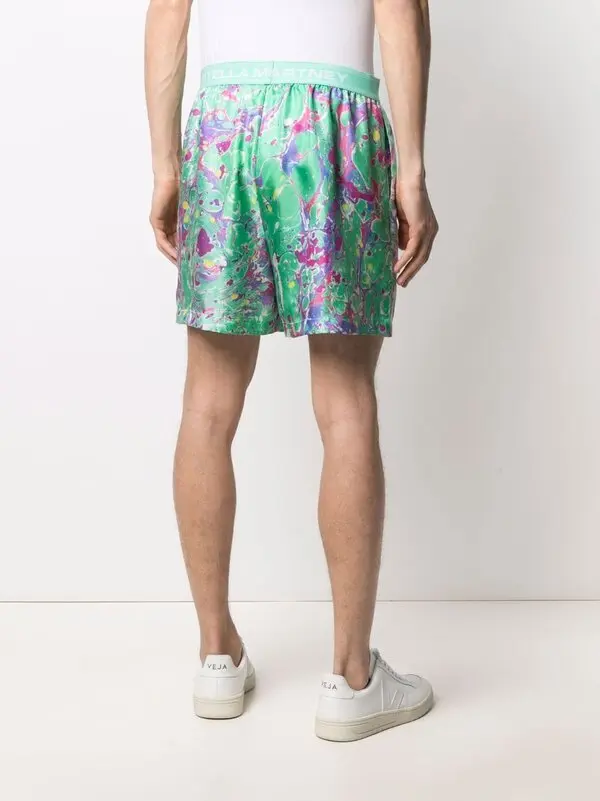Stella McCartney X Ed Curtis Oil Swirl Shorts