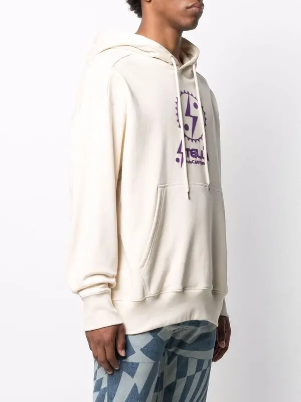 Stella McCartney Logo Print Hoodie - Neutrals