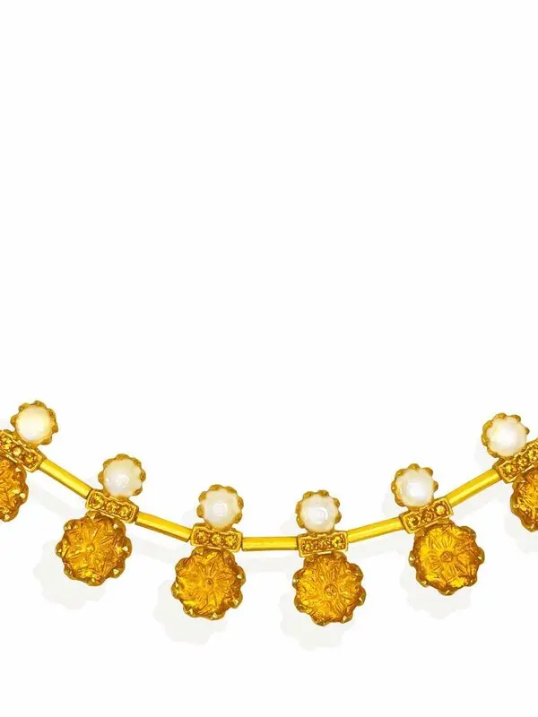 AKANSHA SETHI Roshni Moonstone And Citrine Choker - Gold