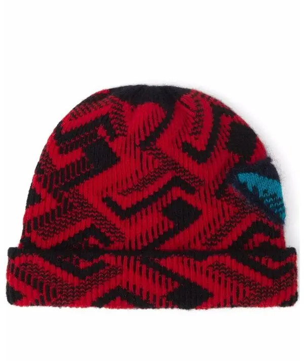 Prada Geometric Intarsia Beanie
