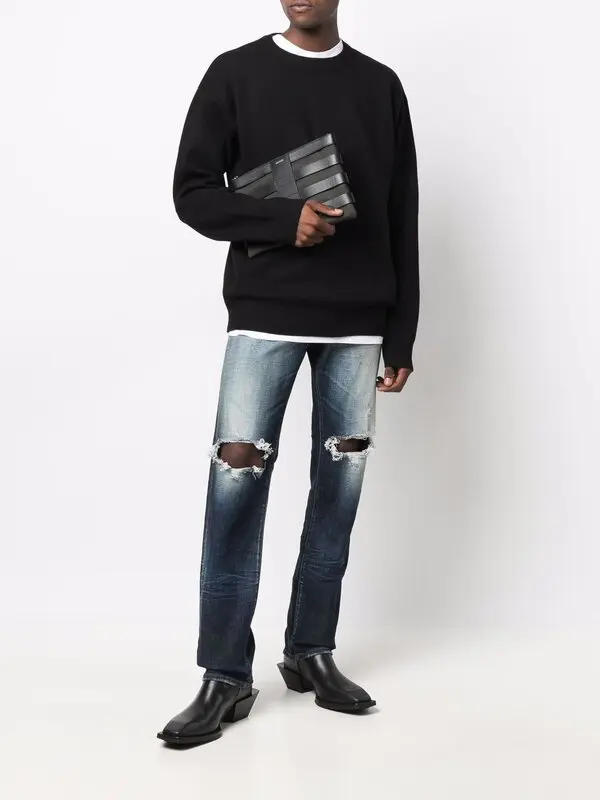 DIESEL® Viker Distressed Straight Leg Jeans