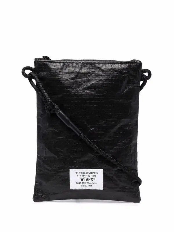 WTAPS バゲットバッグ Wtaps Logo-Patch Hangover Pouch Shoulder Bag - Black | Editorialist