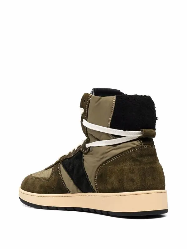 Rhude Rhecess Panelled High-top Sneakers - Green