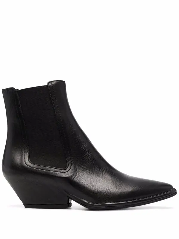 DEL CARLO Mid-heel Leather Boots
