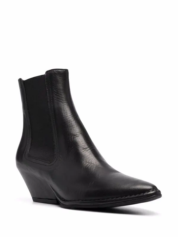 DEL CARLO Mid-heel Leather Boots