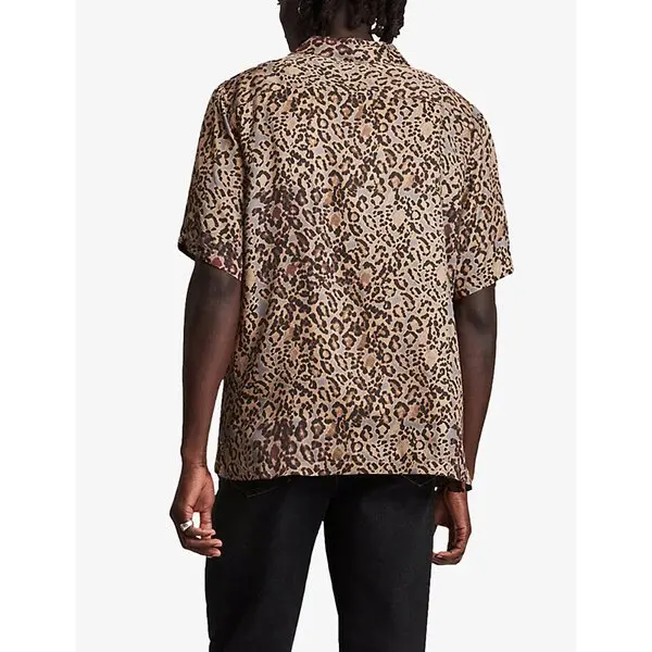 ALLSAINTS Halftone Leopard-print Relaxed-fit Woven Shirt