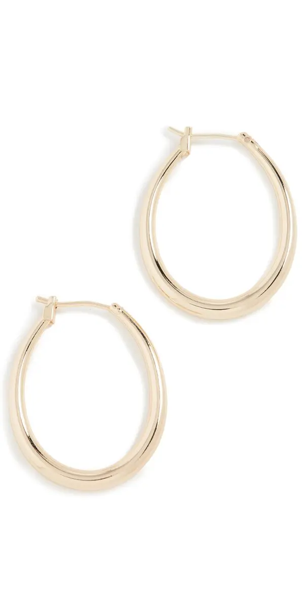 Shashi Ovale Hoop Earrings - Gold