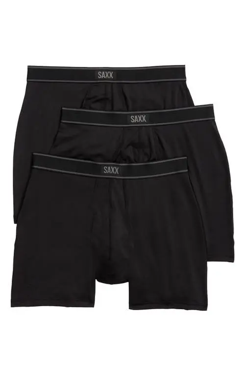 SAXX Assorted 3-pack Daytripper Comfort Stretch Boxer Briefs - Black