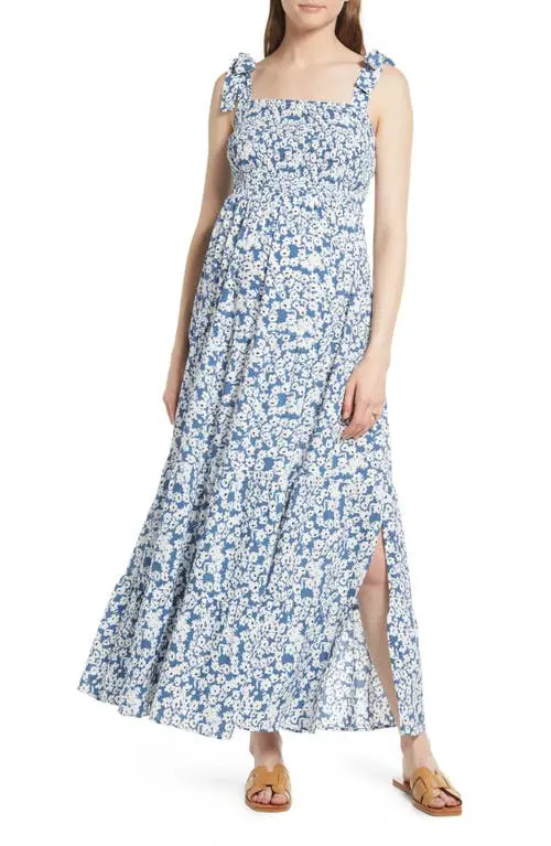 ANGEL MATERNITY Shoulder Tie Maxi Dress