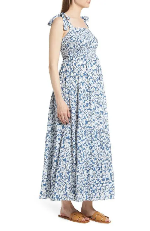 ANGEL MATERNITY Shoulder Tie Maxi Dress