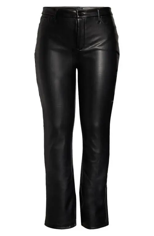 NYDJ Sculpt Her Marilyn Faux Leather Straight Leg Pants - Black