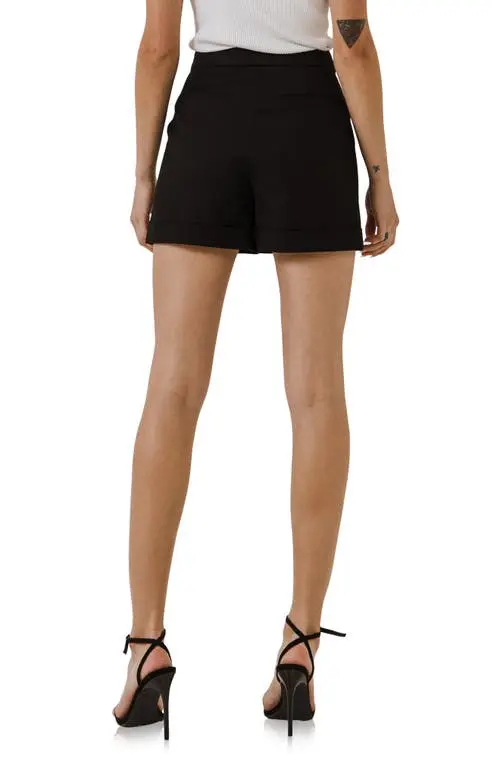 Endless Rose Tailored High-waist Shorts - Black