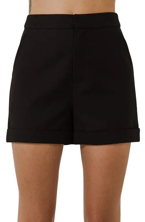 Endless Rose Tailored High-waist Shorts - Black