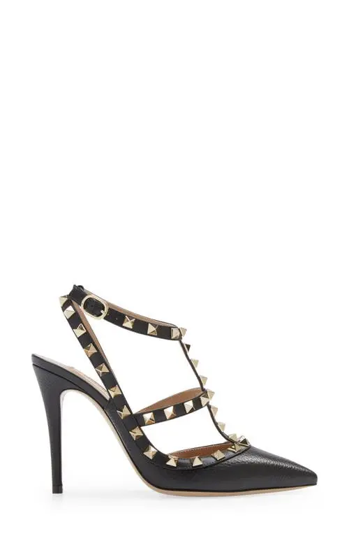 Valentino Garavani Rockstud Ankle Strap Pump - 0no Nero