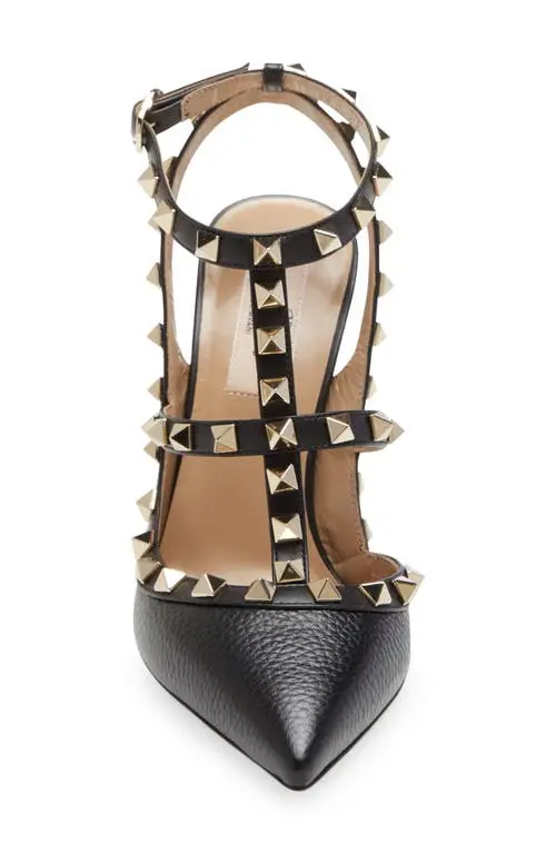 Valentino Garavani Rockstud Ankle Strap Pump - 0no Nero