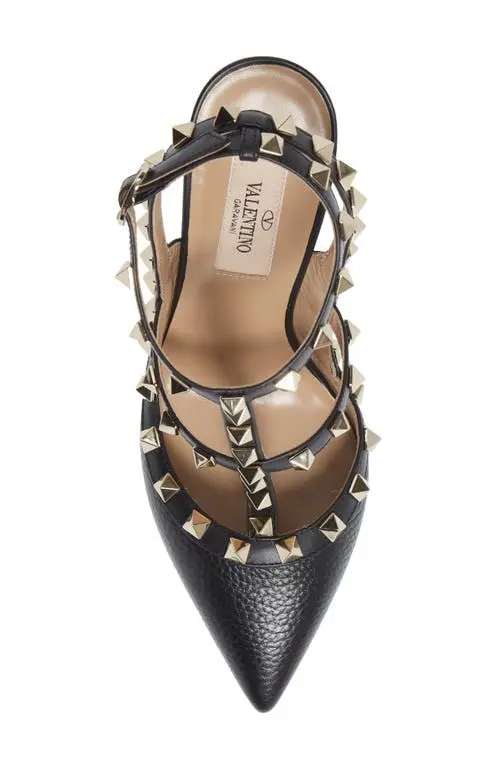 Valentino Garavani Rockstud Ankle Strap Pump - 0no Nero