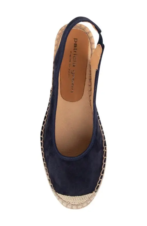 PATRICIA GREEN Valencia Slingback Wedge Espadrille - Navy