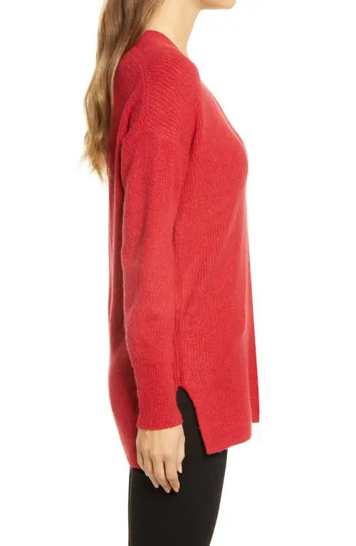 Halogen Cozy V-neck Tunic Sweater