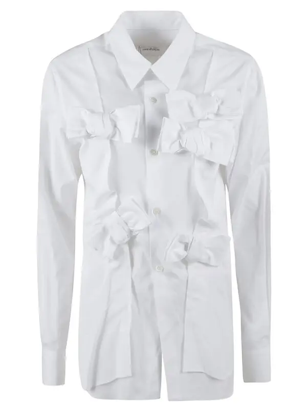 Comme Des Garçons Bow Detail Buttoned Shirt