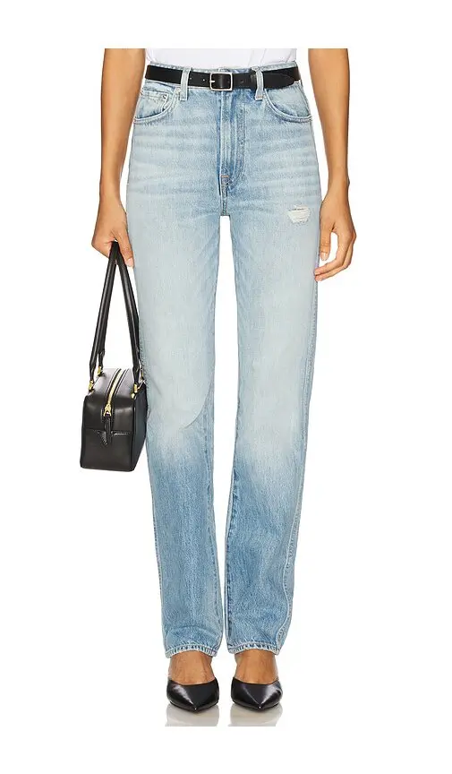 GRLFRND Sara Super High Rise Straight Leg Jeans - La Brea Ave