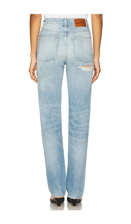 GRLFRND Sara Super High Rise Straight Leg Jeans - La Brea Ave
